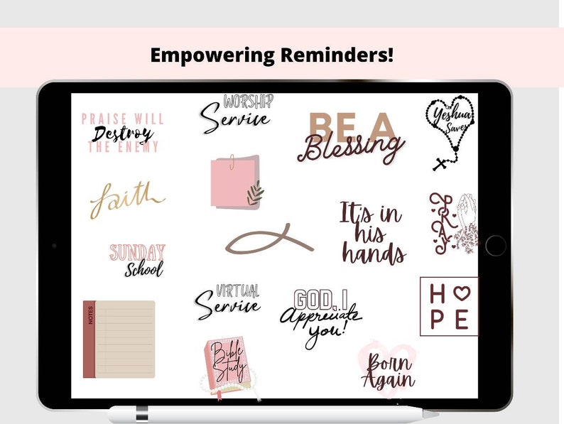 Religious Digital Devotional Stickers Faith Bible Verse - Etsy