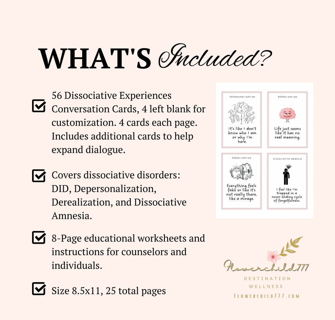 Dissociative Disorder, Dissociation Conversation Flashcards PTSD With ...