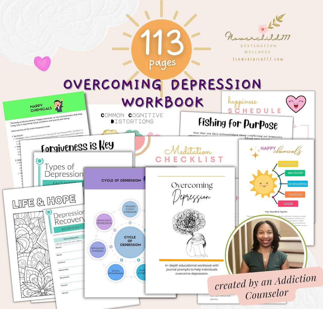 How to Be Happy When Depressed, Depression Cycle Workbook Overcoming ...