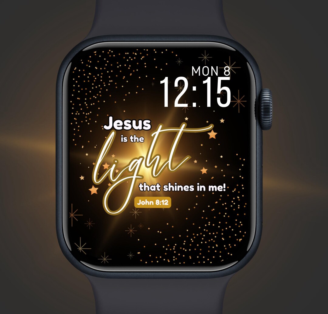 Christian Apple Watch Face Wallpaper, Digital Watch Face, Faith Png ...