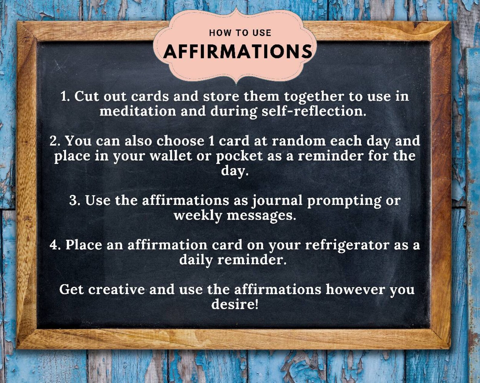 Blank Printable Boho Affirmation Cards, Watercolor Cards, Blank Note ...