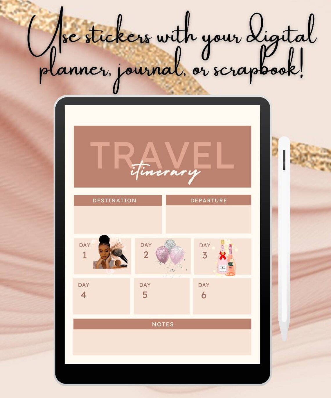 Black Women Self Care Digital Planner Stickers, Realistic Moodboard ...