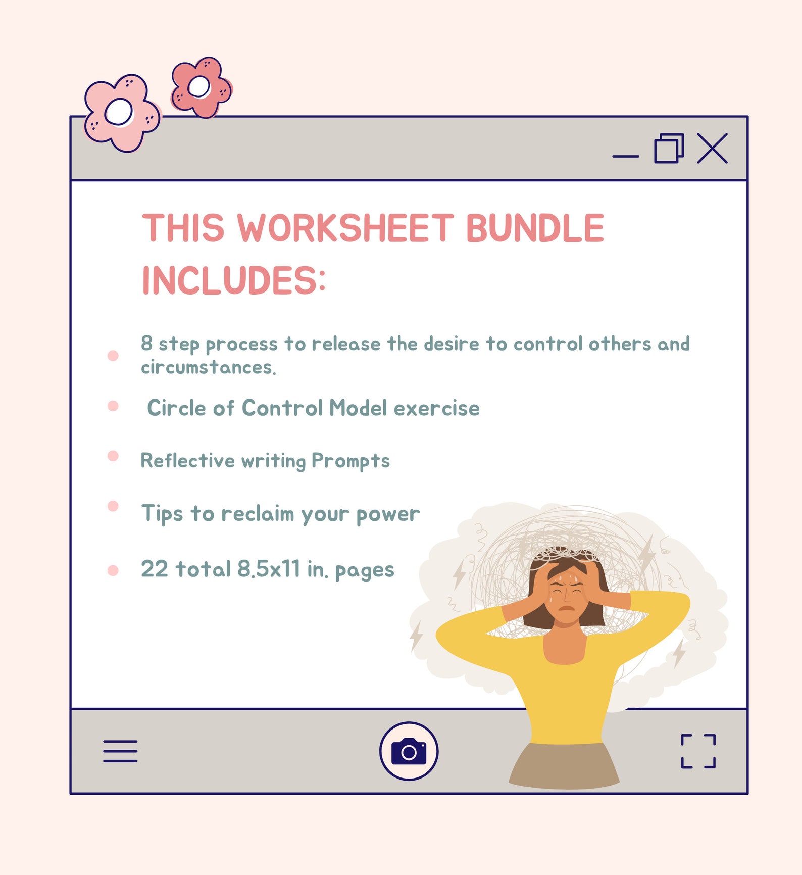 What I Can Control Circle of Control Worksheets Cognitive - Etsy
