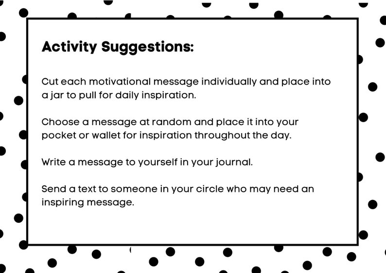 Printable Notes of Encouragement, Affirmation Notes, Inspirational ...