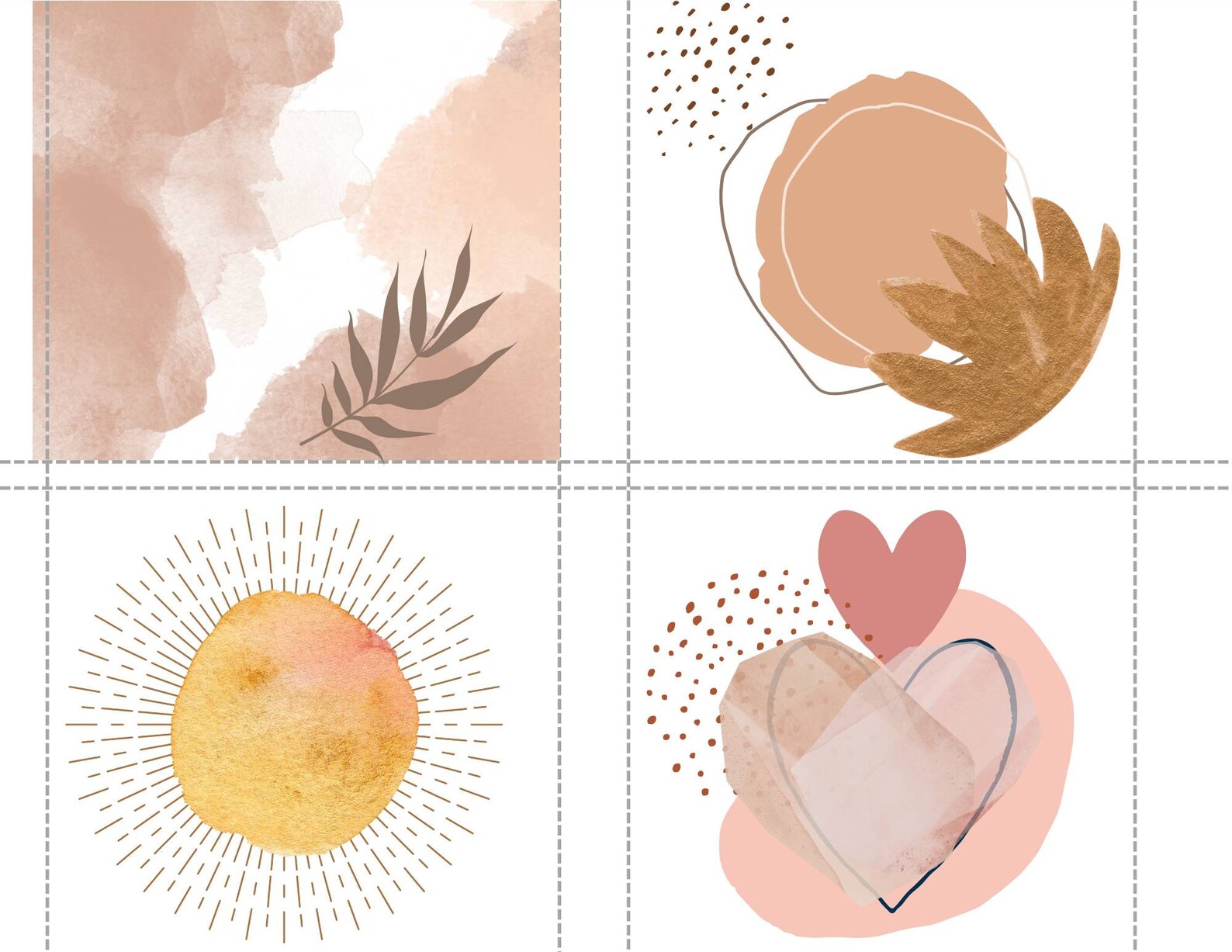 Blank Printable Boho Affirmation Cards, Watercolor Cards, Blank Note ...