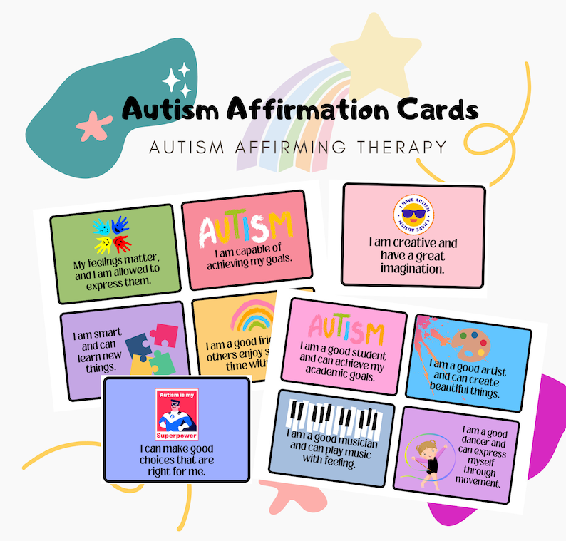 Autism Affirmation Cards, Autism Affirming Therapy, Kids Daily ...