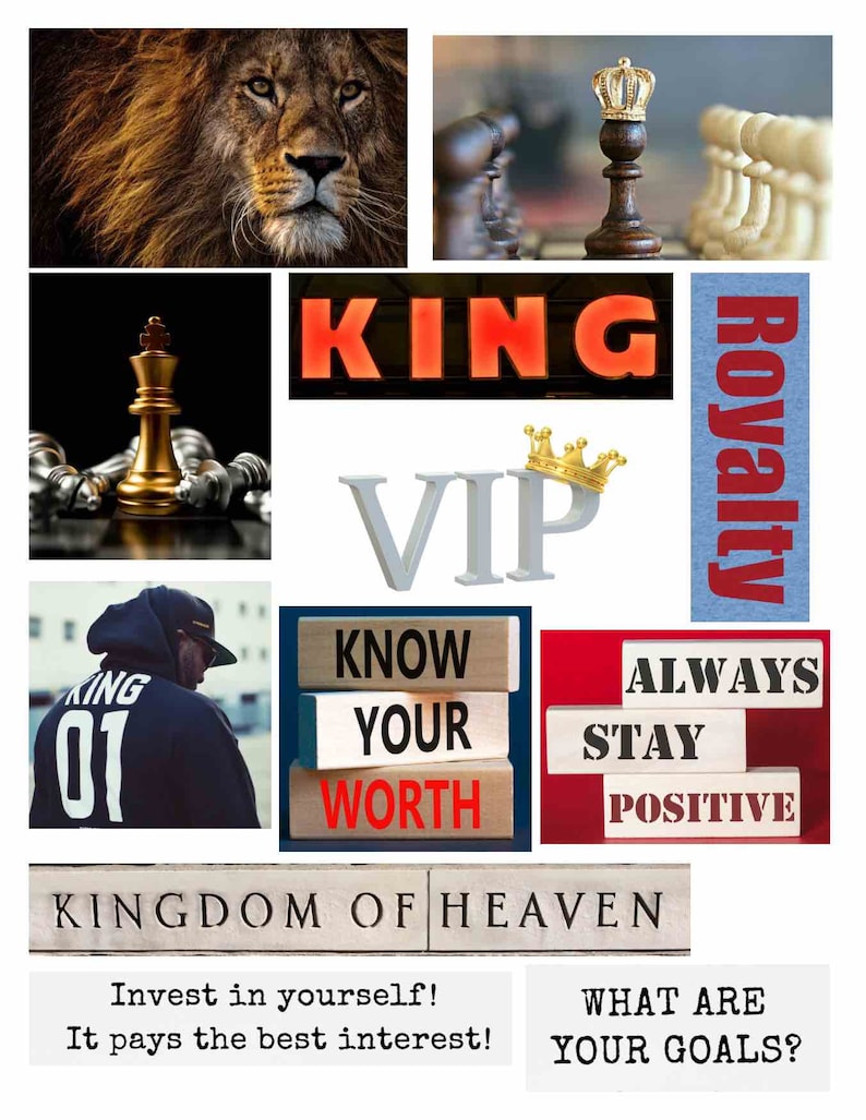 Black Men Vision Board Images Printable, 2024 Christian Vision Board ...