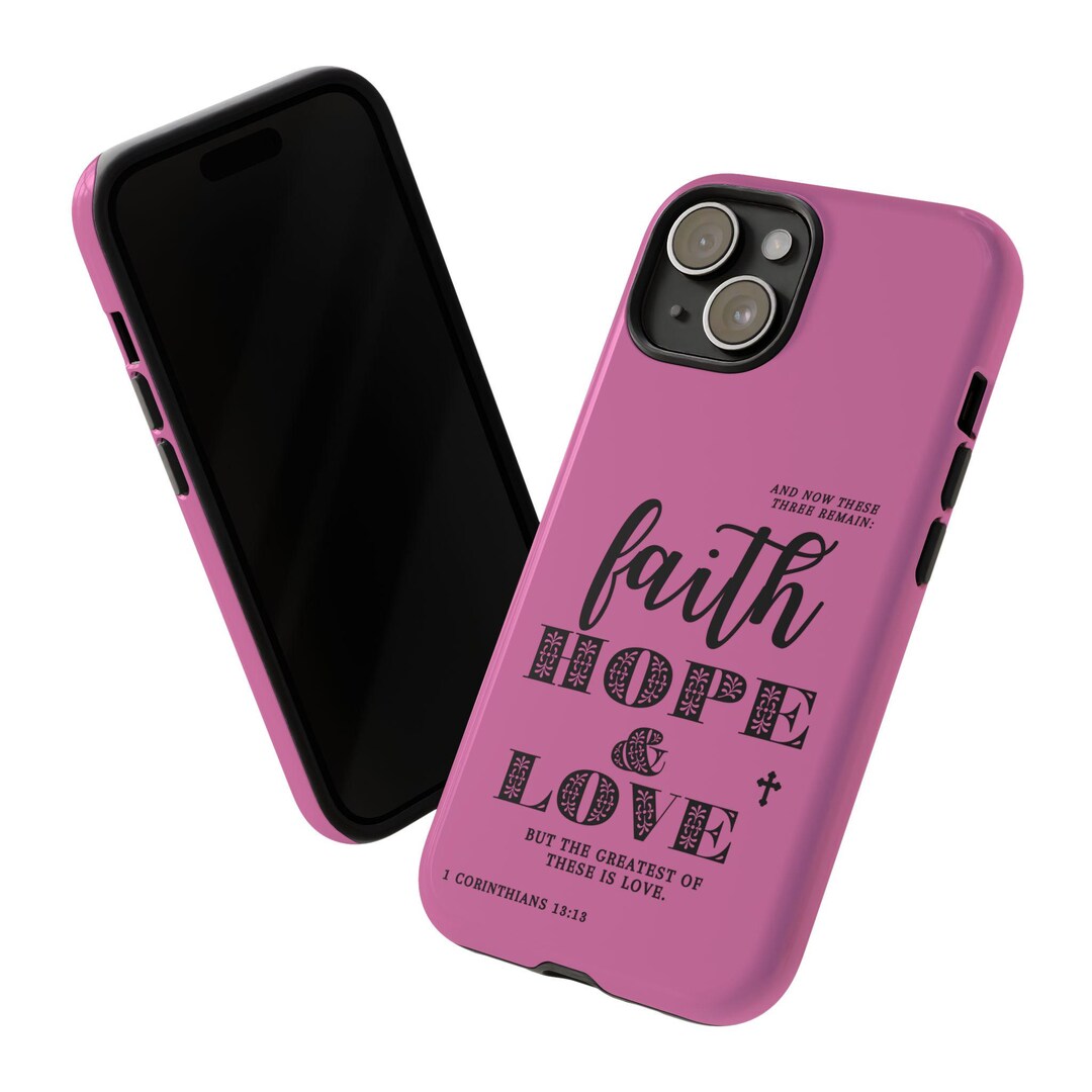 Hot Pink Christian Phone Case, Faith iPhone Cover, Religious Tough Case ...