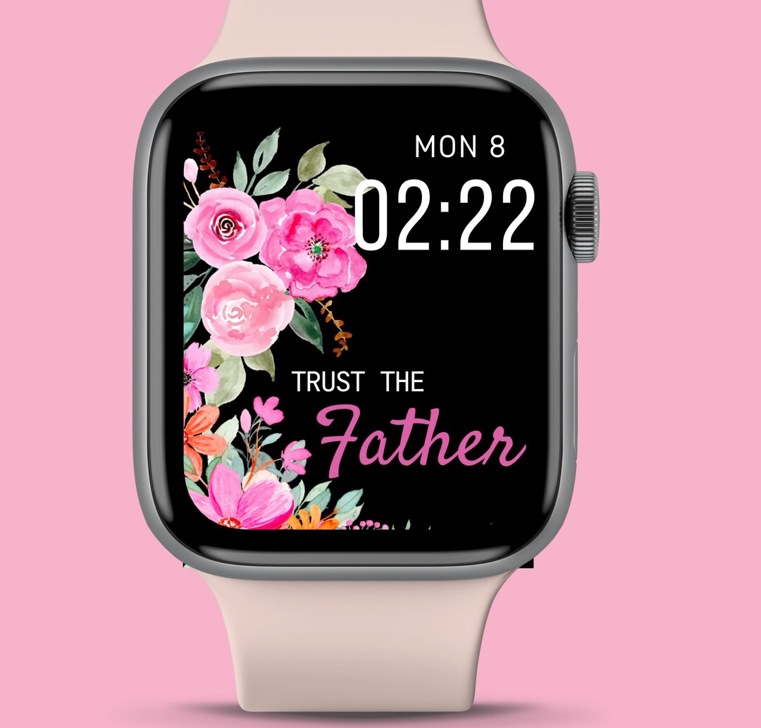 Floral Apple Watch Face Wallpaper, Faith Png, Flower Watch Face ...