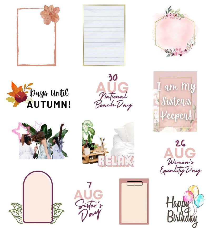 August Digital Stickers Summer Digital Planner Stickers Leo - Etsy