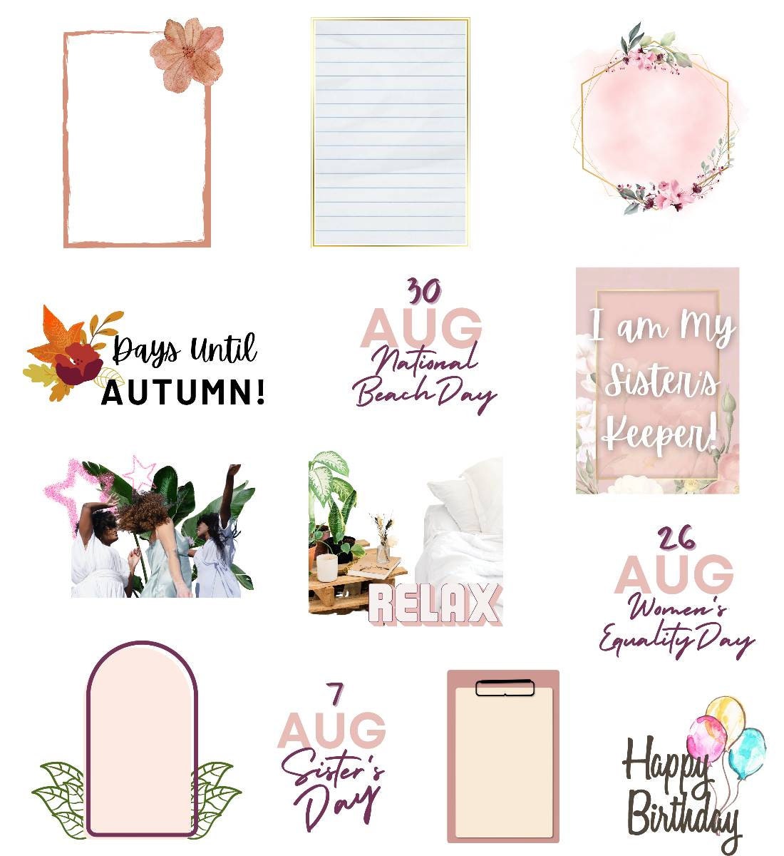 August Digital Stickers Summer Digital Planner Stickers Leo - Etsy