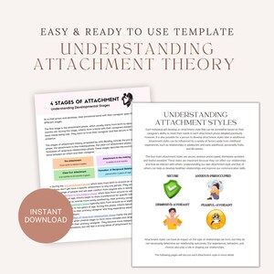 Printable Attachment Theory Worksheets, 4 Attachment Styles Pdf ...