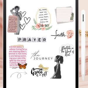 Faith Digital Stickers, Christian Stickers, Bible Verse Planner ...