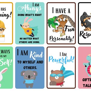 Children Affirmation Cards, Affirmations for Kids, Kids Animal Daily ...