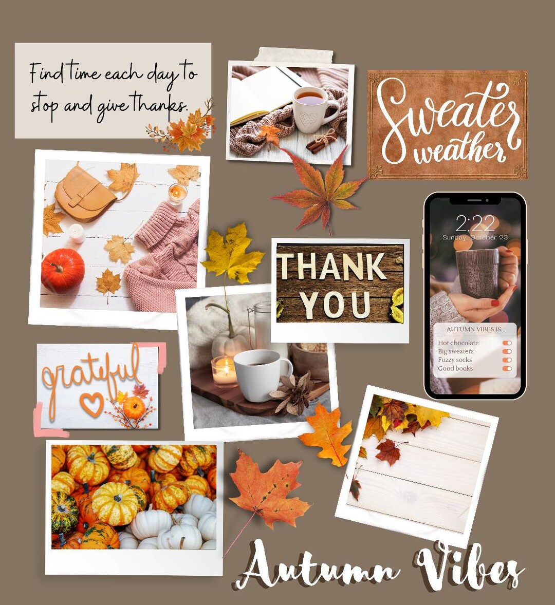 Fall Planner Stickers, Autumn Digital Planner Stickers Fall Vibes Png ...