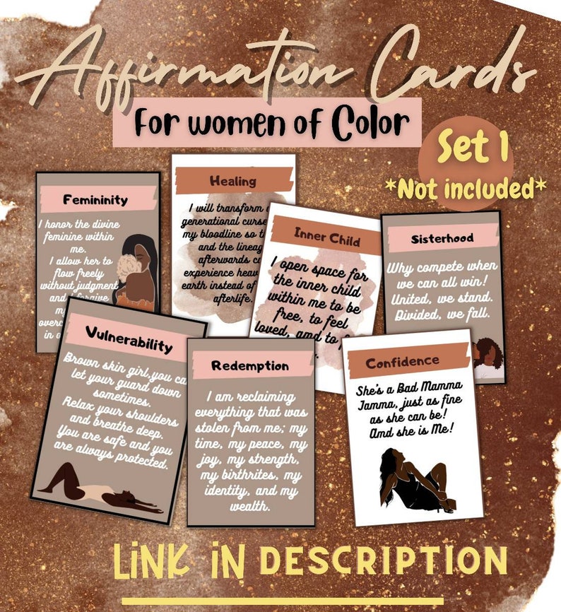 Black Girl Affirmation Cards Printable Black Girl Empowerment - Etsy