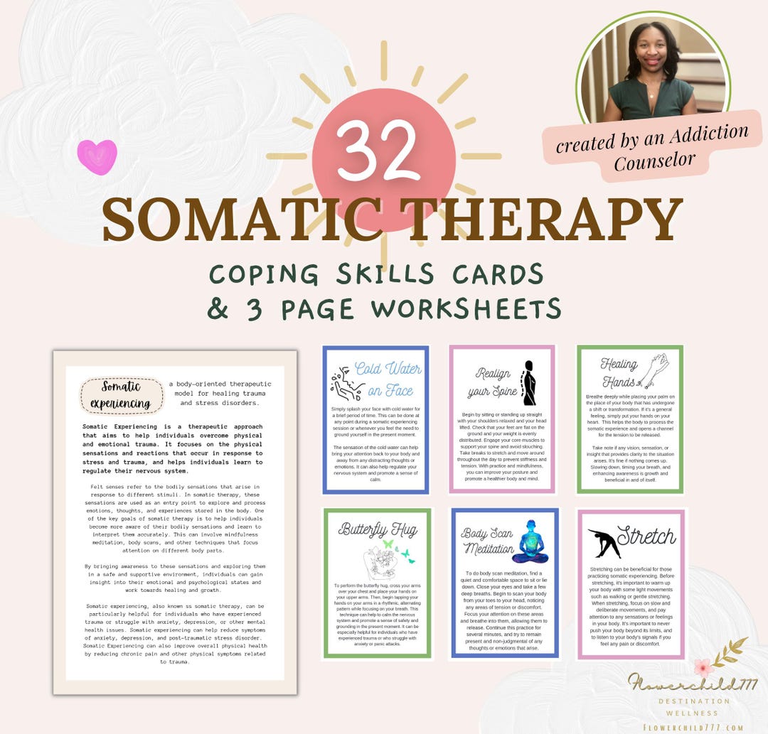 Somatic Therapy Coping Skills Cards, Somatic Therapy Exercises Pdf ...