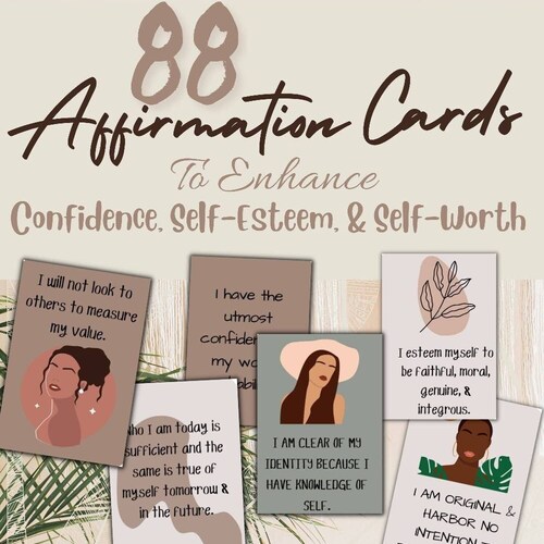 Affirmation Cards Printable for Self-esteem Confidence - Etsy