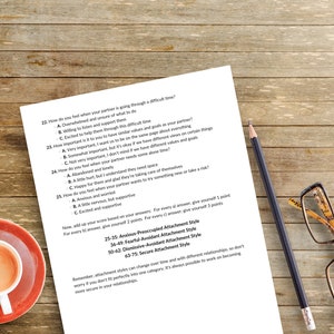 Attachment Style Quiz Pdf, Attachment Style Questionnaire Attachment ...