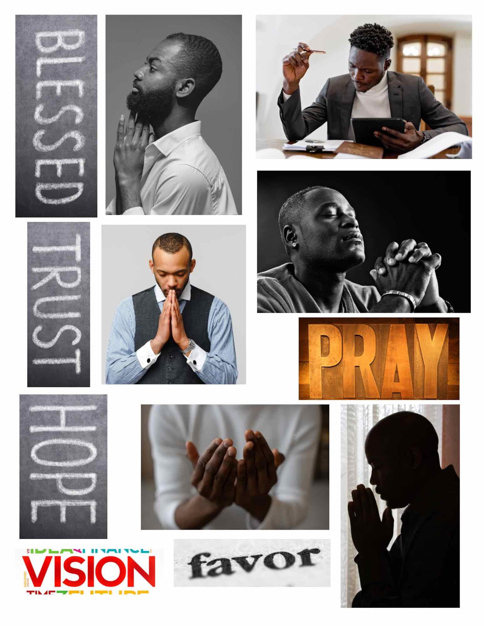 Black Men Vision Board Images Printable, 2024 Christian Vision Board ...