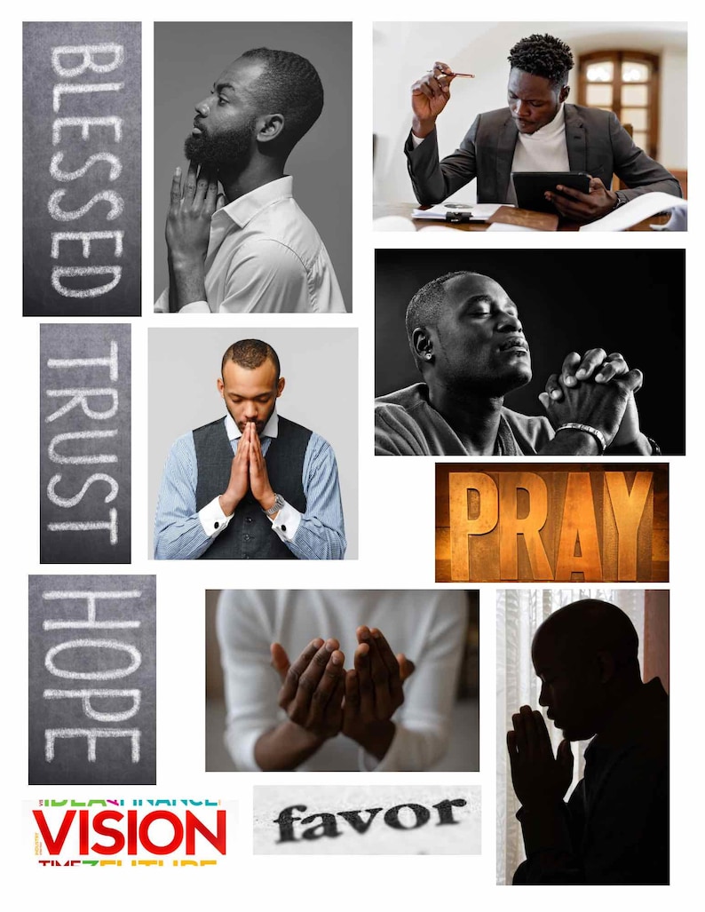 Black Men Vision Board Images Printable, 2024 Christian Vision Board ...