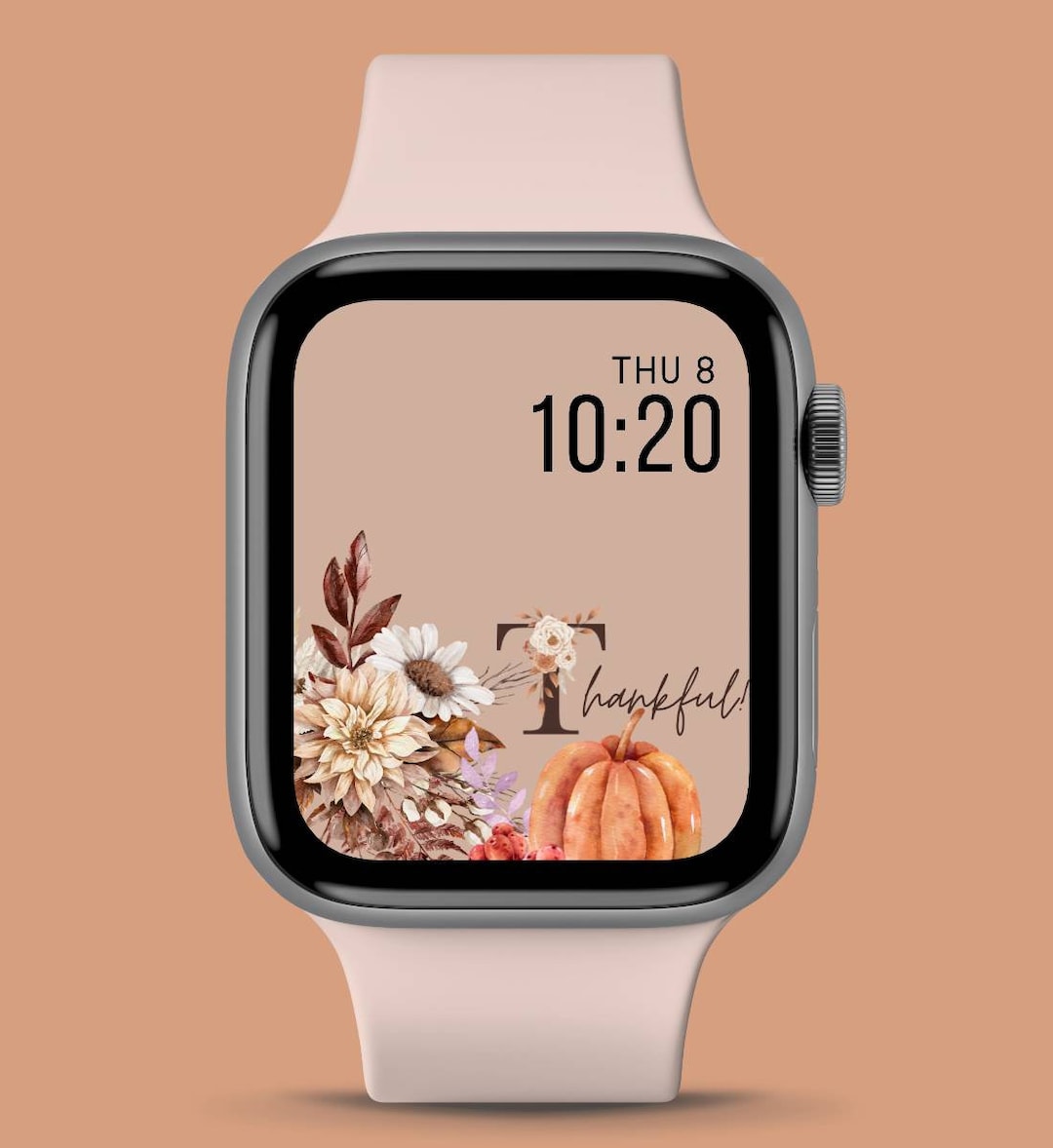 Apple Watch Face Fall Autumn Wallpaper, Digital Watch Face, Watercolor ...