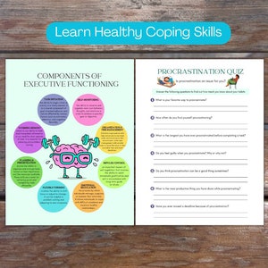 Executive Dysfunction Workbook Executive Functioning Worksheets, ADHD ...