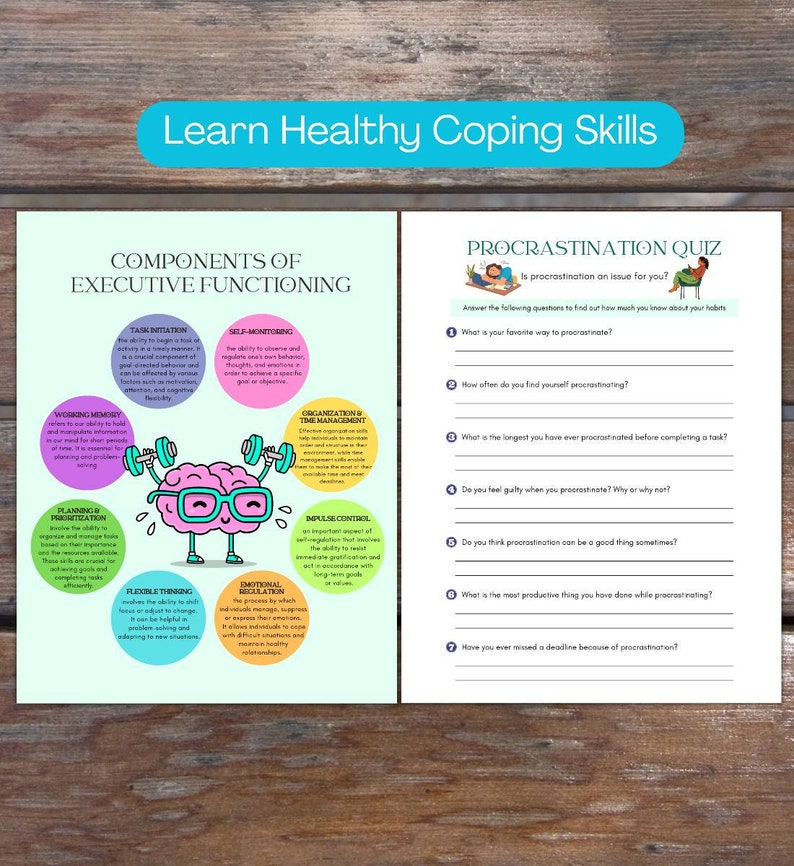 Executive Dysfunction Workbook Executive Functioning Worksheets, ADHD ...