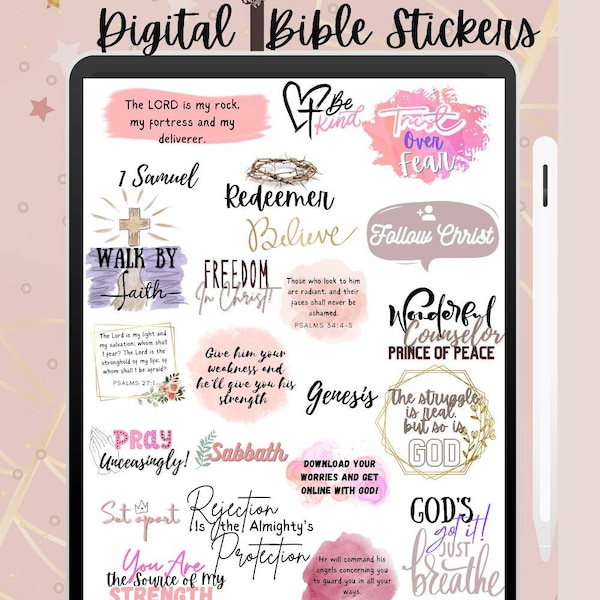 Stickers para biblia. versículos bíblicos, stickers cristianos - Etsy ...
