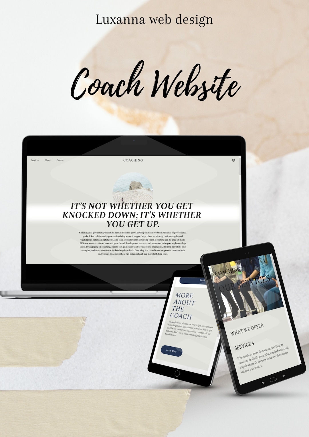 Squarespace Template for COACHING, Coaching Web Design, Minimalist Blue ...