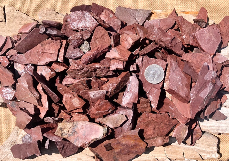 Small Red Purple Brick Color Slate 2.5 Lb. for Beach Resin - Etsy