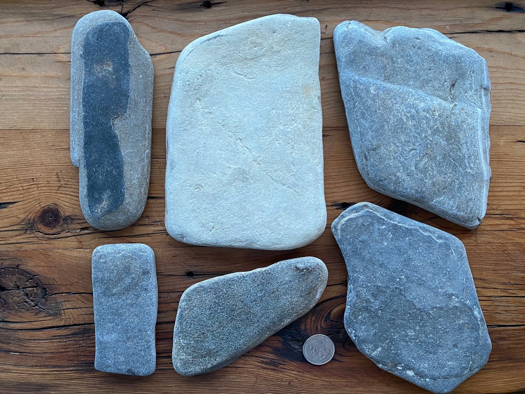 6 Large Flat Natural Stones From Montana. Fast Shipping 4-7 Rocks for ...