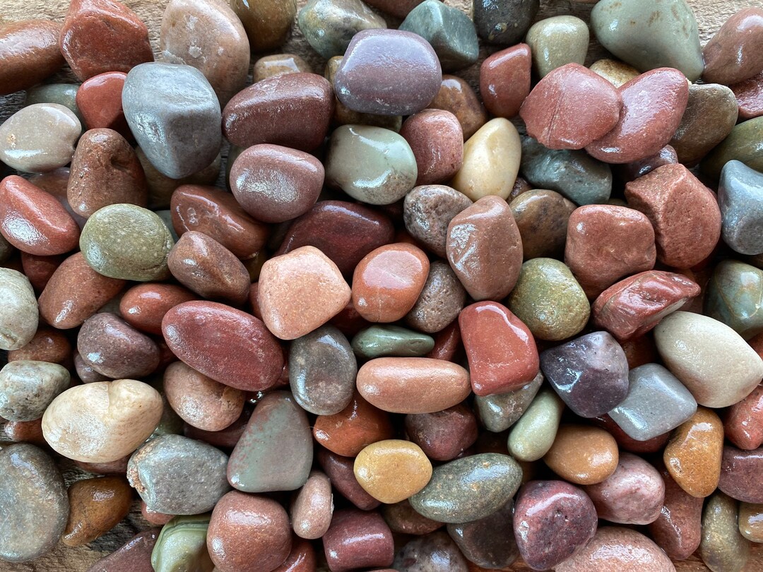 12 Lbs (1”) Rainbow Stones River Pebbles Aquarium Terrarium Planter's ...