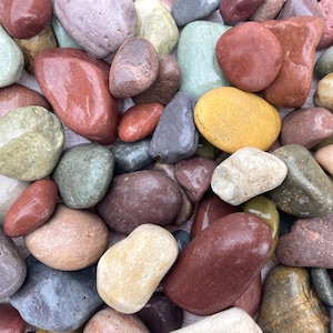 Rainbow River Rocks (1–4”) • ~15 Lbs Colorful Montana Beach Stones ...