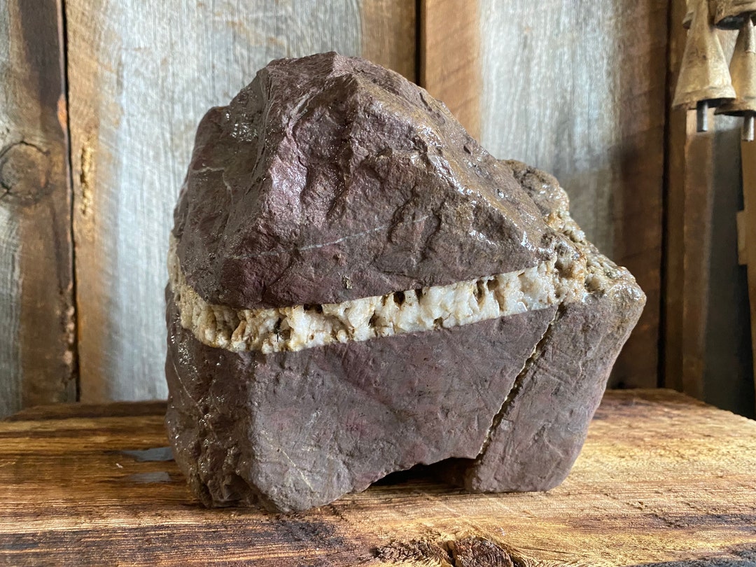 1 Extra Large Decorative Natural Purple Color Stone Home Decor Garden ...