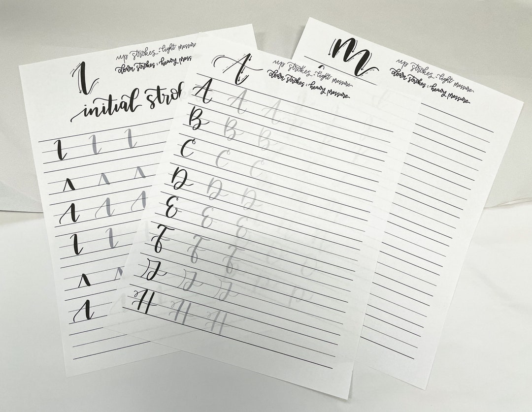 Print at Home Learn to Letter Work Pages, Learn Calligraphy, Digital ...