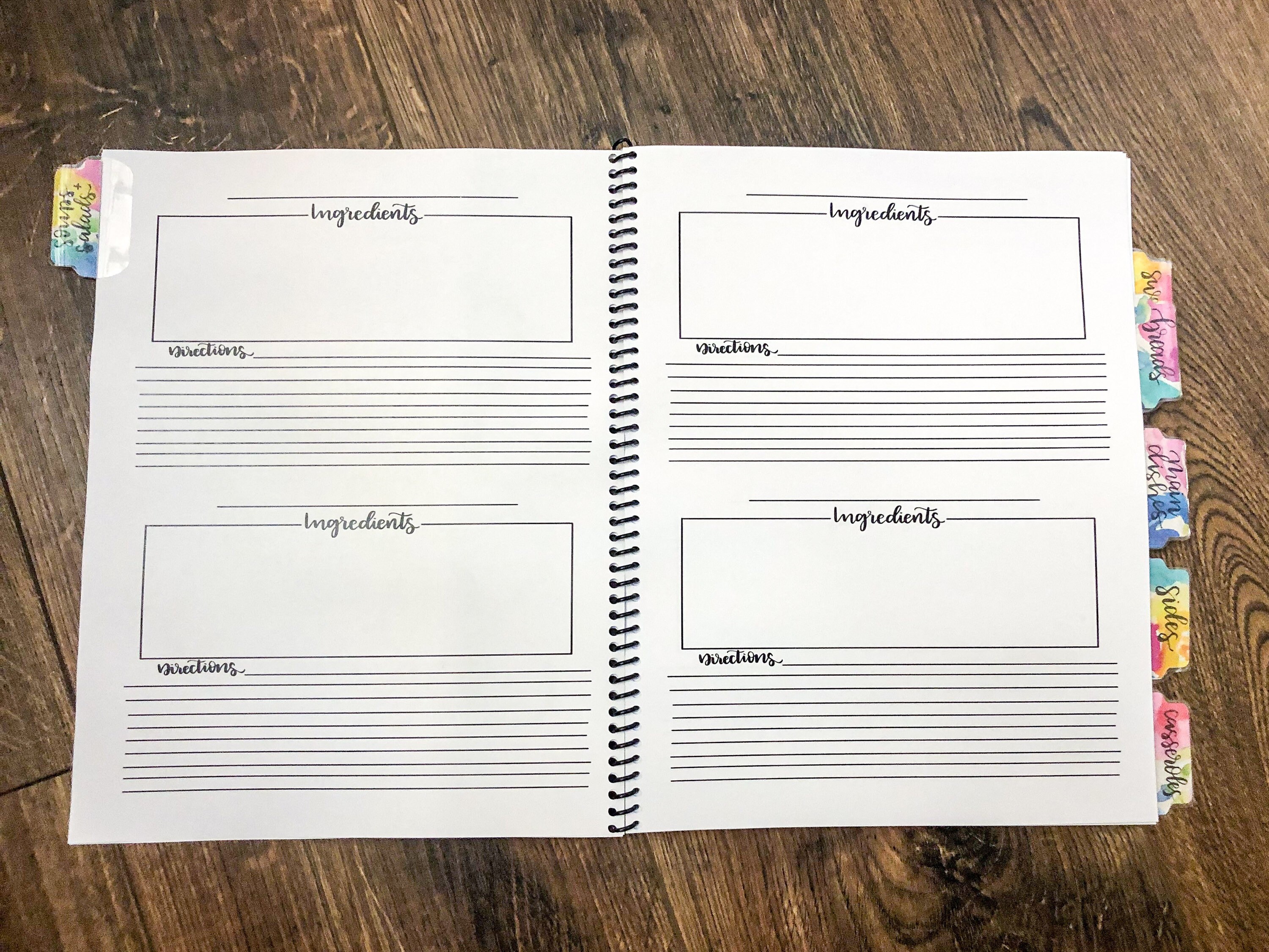 Custom Mamas Favorite Recipe Book tabs Perfect Mothers Day | Etsy