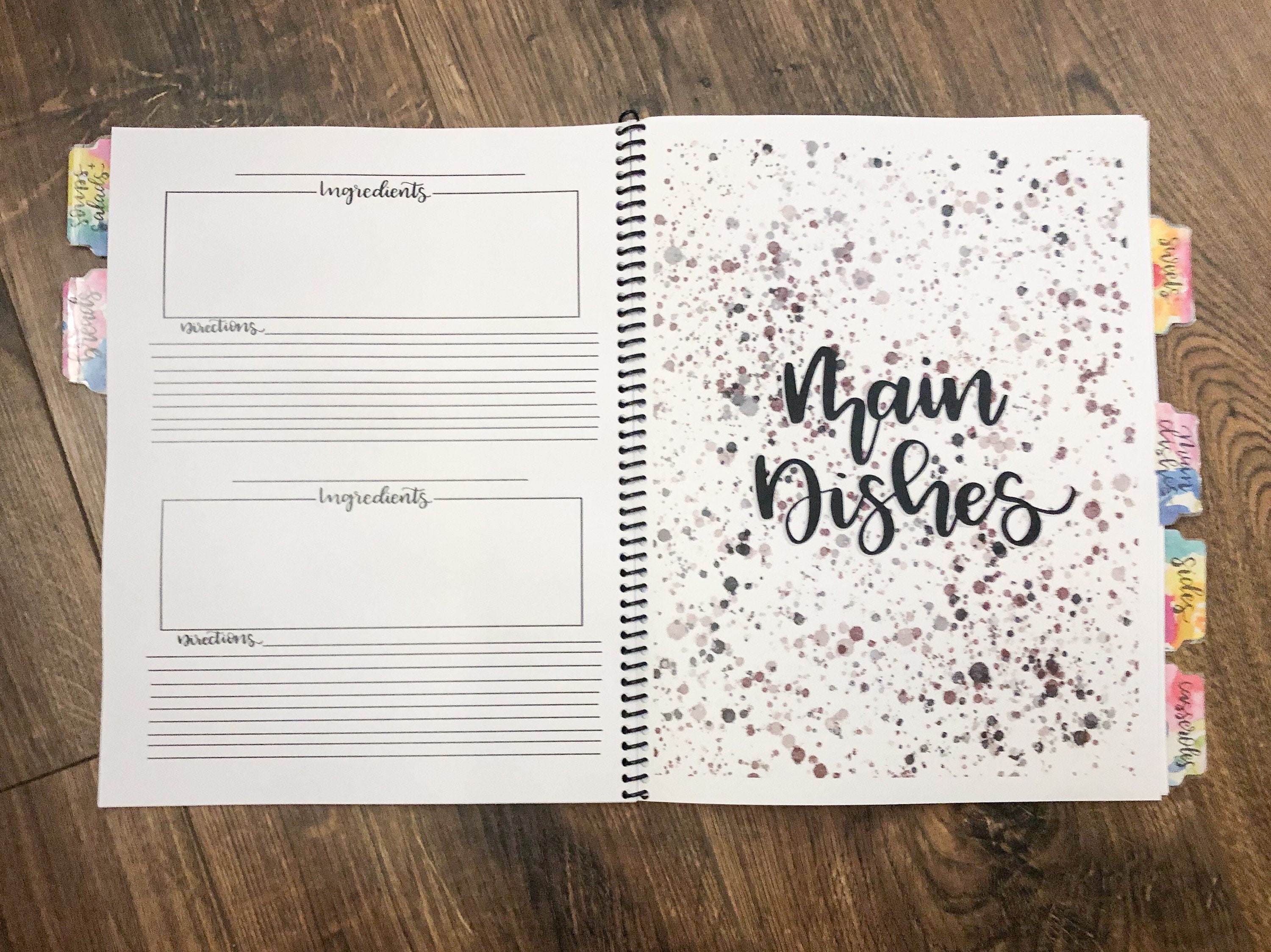 Custom Mamas Favorite Recipe Book tabs Perfect Mothers Day | Etsy