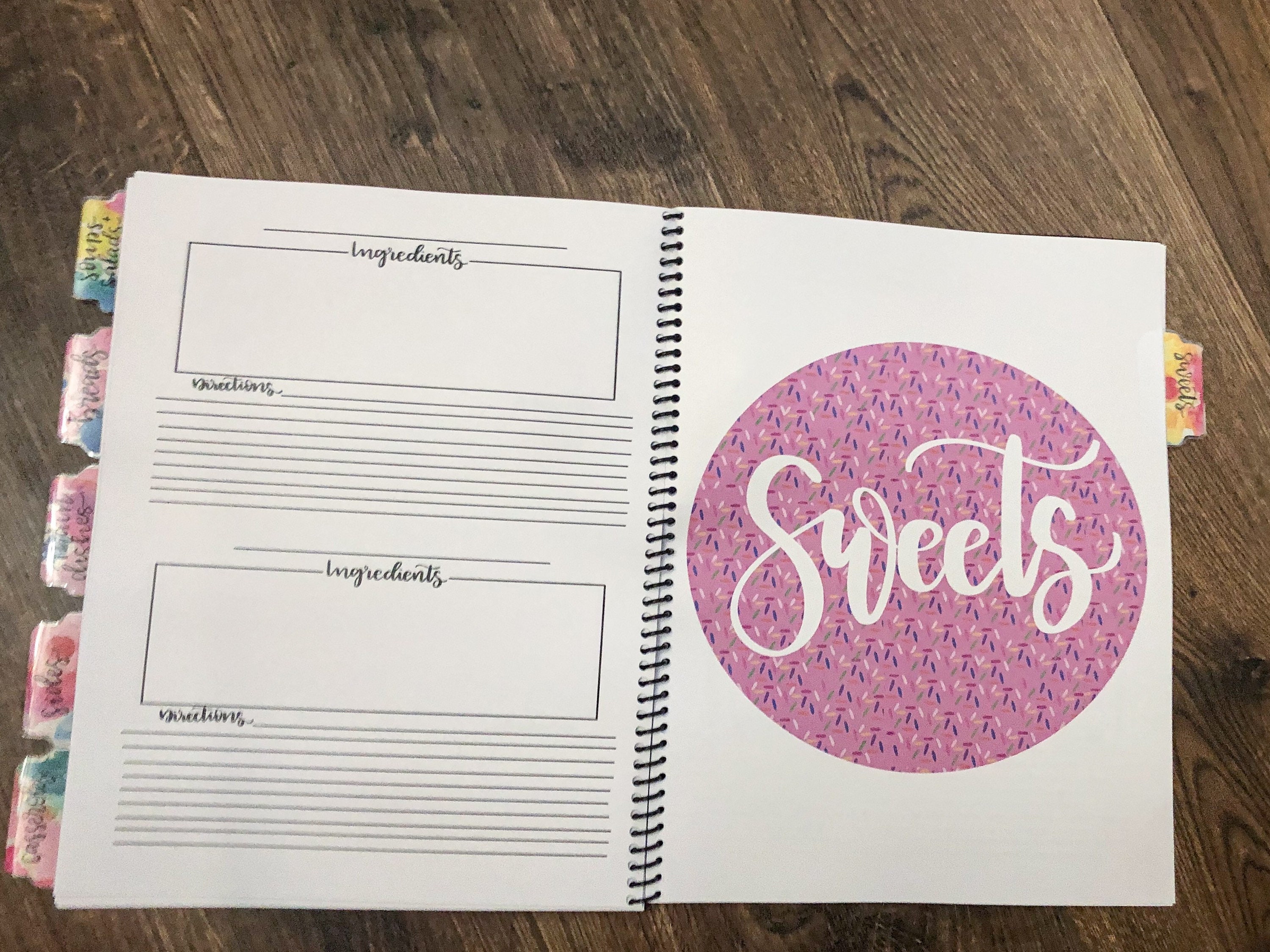 Custom Mamas Favorite Recipe Book tabs Perfect Mothers Day | Etsy