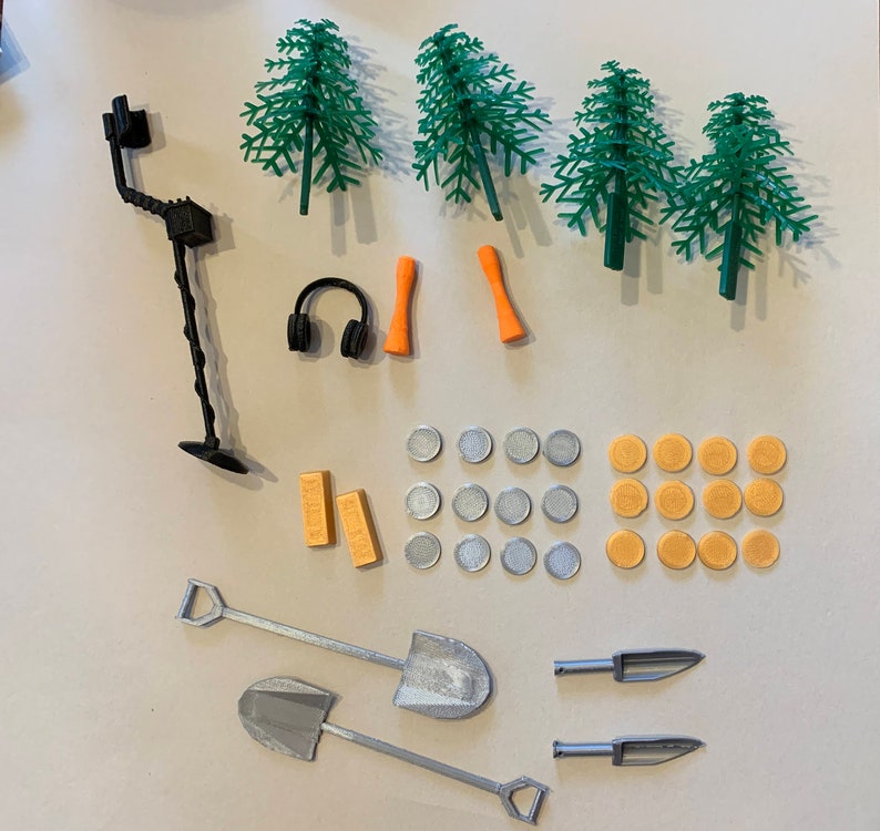 Metal Detecting Treasure Hunt Custom 3D Printed Cake Decorating Kit Fun ...