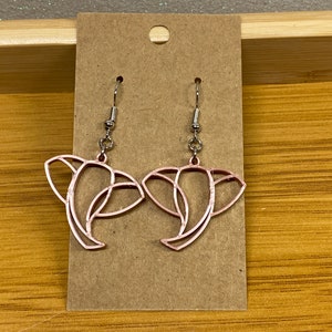 Elephant Dangle Earrings - Choose Design & Color - Custom 3D Printed ...