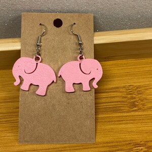 Elephant Dangle Earrings - Choose Design & Color - Custom 3D Printed ...