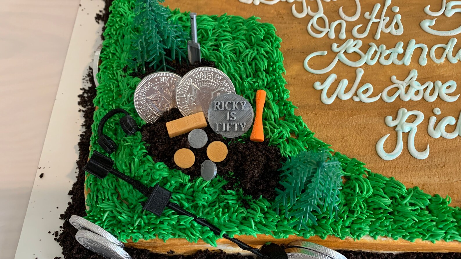 Metal Detecting Treasure Hunt Custom 3D Printed Cake Decorating Kit Fun ...