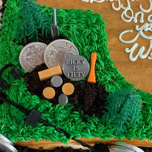 Metal Detecting Treasure Hunt Custom 3D Printed Cake Decorating Kit Fun ...