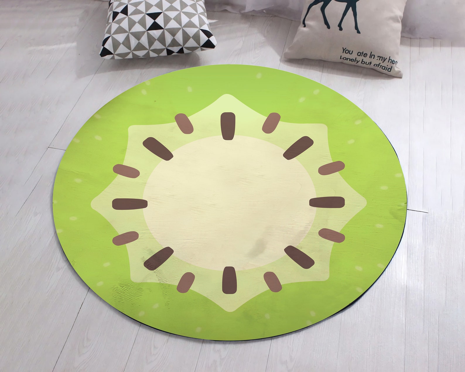 Kiwi Rug Round Kitchen Carpet Decorative Round Floor Area | Etsy