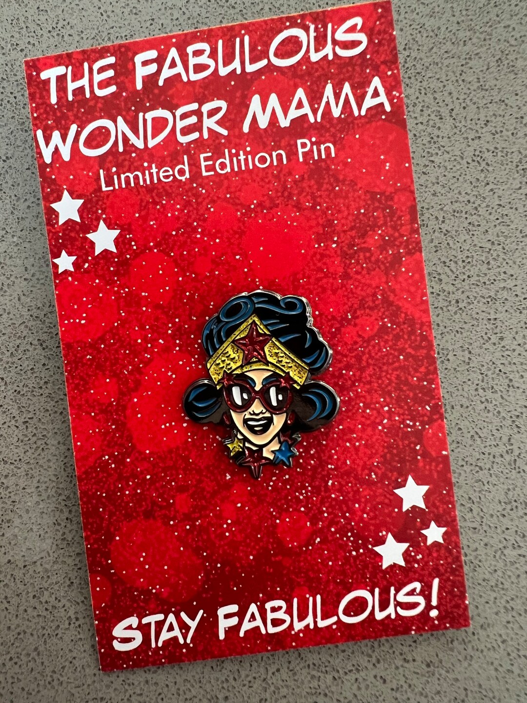 The Fabulous Wonder Mama Cartoon Enamel Lapel Pin With Butterfly Clip ...