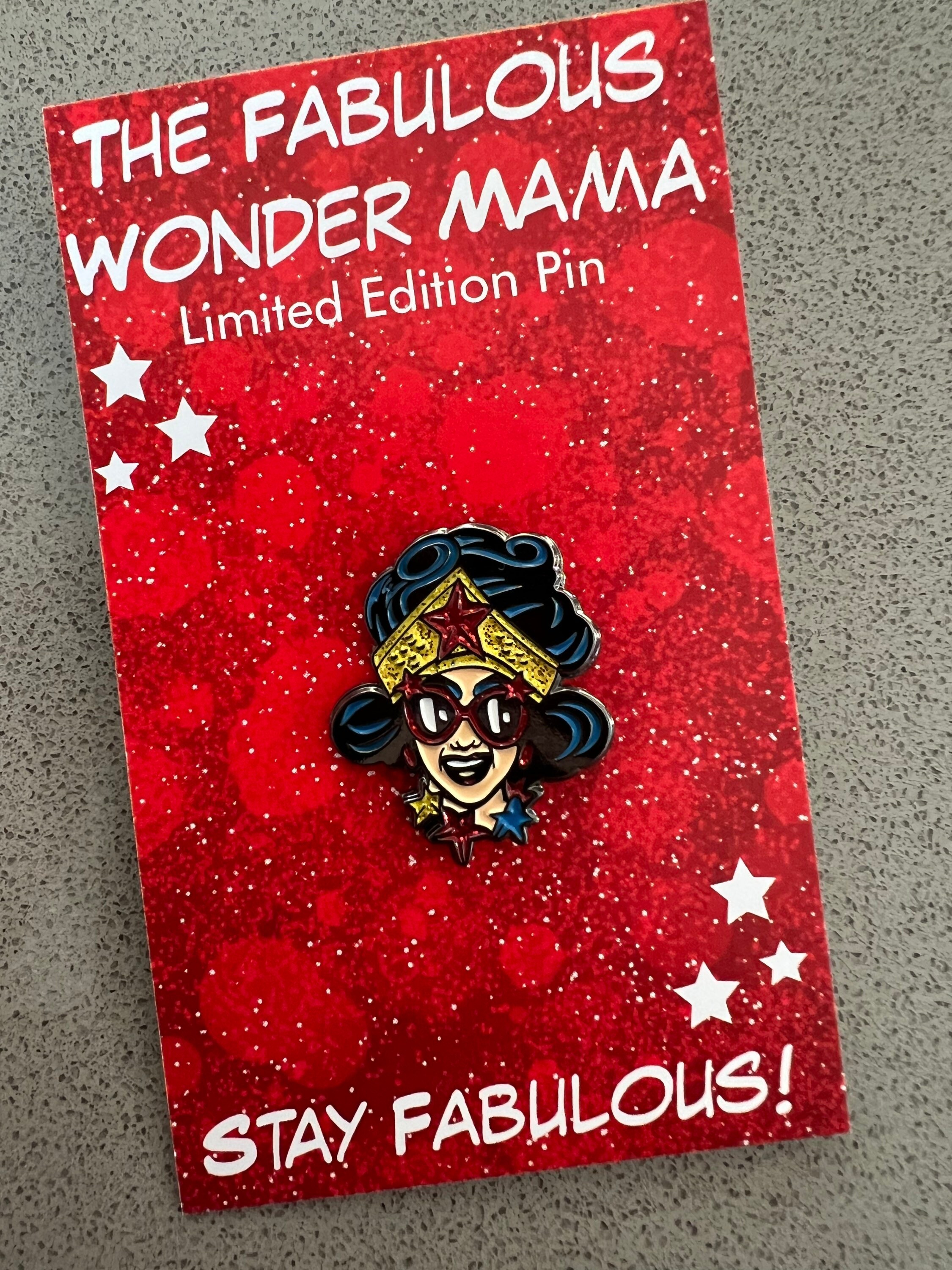The Fabulous Wonder Mama Cartoon Enamel Lapel Pin With Butterfly Clip ...