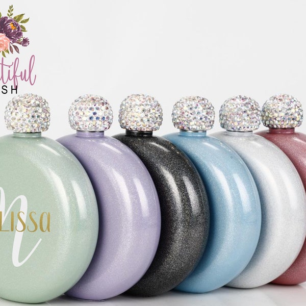 Monogram Flask - Etsy