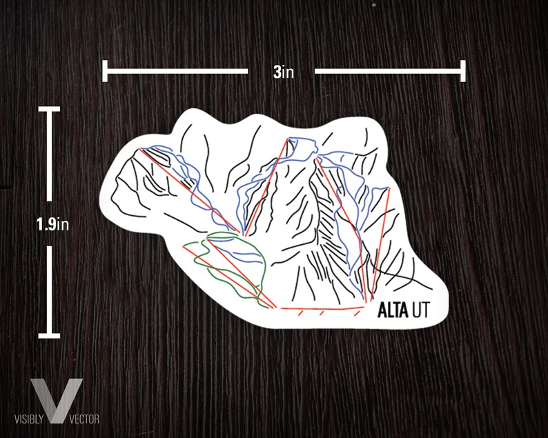 Alta Trail Map Sticker - Etsy