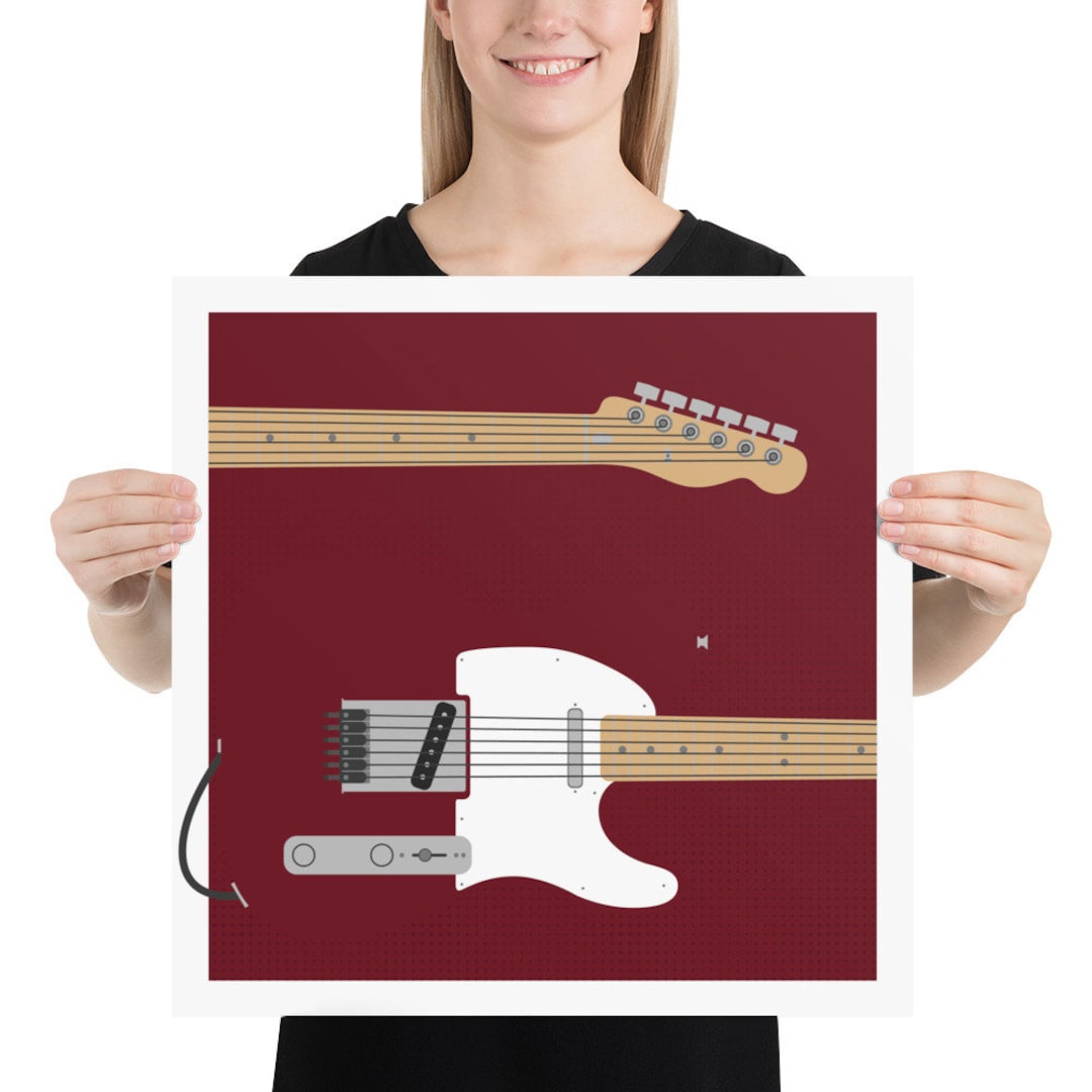 Guitar Poster - Fender Telecaster Illustrated - Etsy